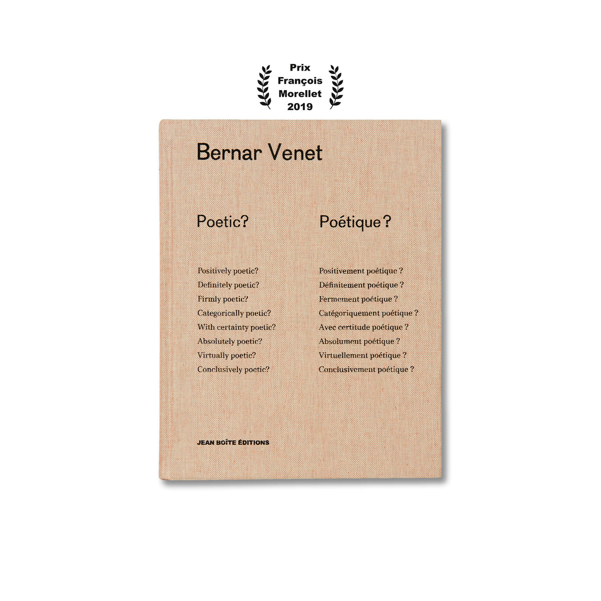 Poetic? Poétique ? by Bernar Venet – JBE Books